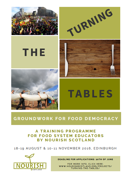 Turnign the Tables flyer - Nourish Scotland